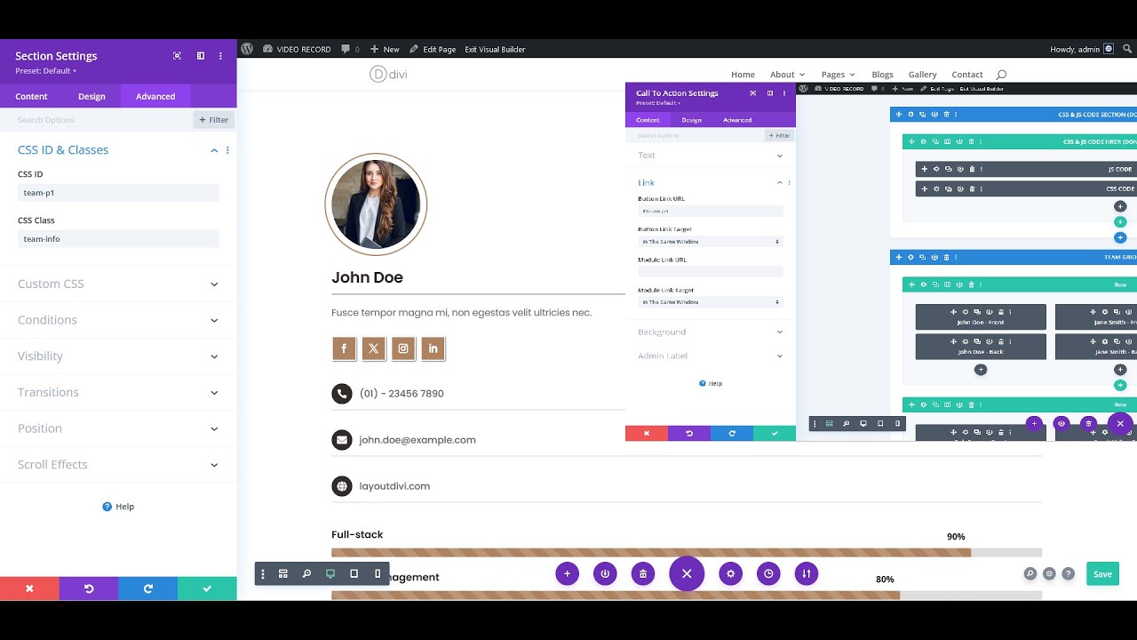 How to Customize Team Member Popup Modal Slide In Layout for Divi - YouTube