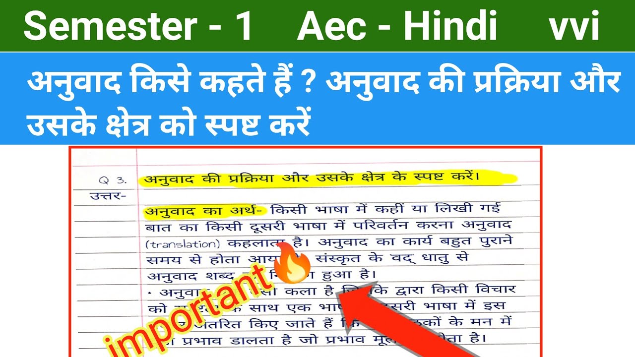अनुवाद क्या है | अनुवाद की प्रक्रिया और उसके क्षेत्र को स्पष्ट करें ...