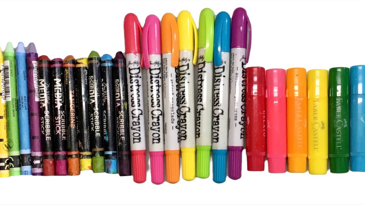 Using Water Soluble Crayons in my Art Journaling - YouTube