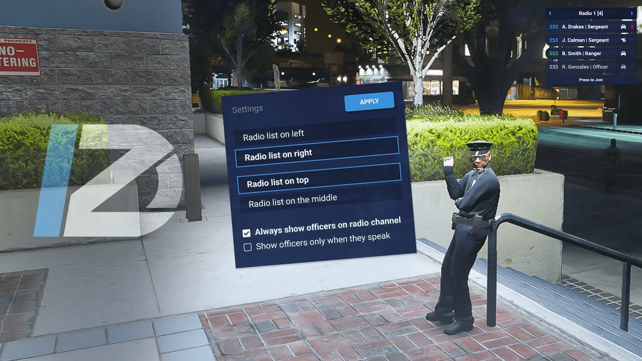 IDZ-Officers | Advanced FiveM Radio-list For Police [Showcase] - YouTube