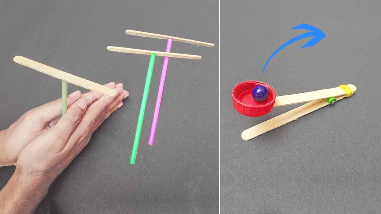 2 best ice cream stick toy | Pop stick toys - YouTube