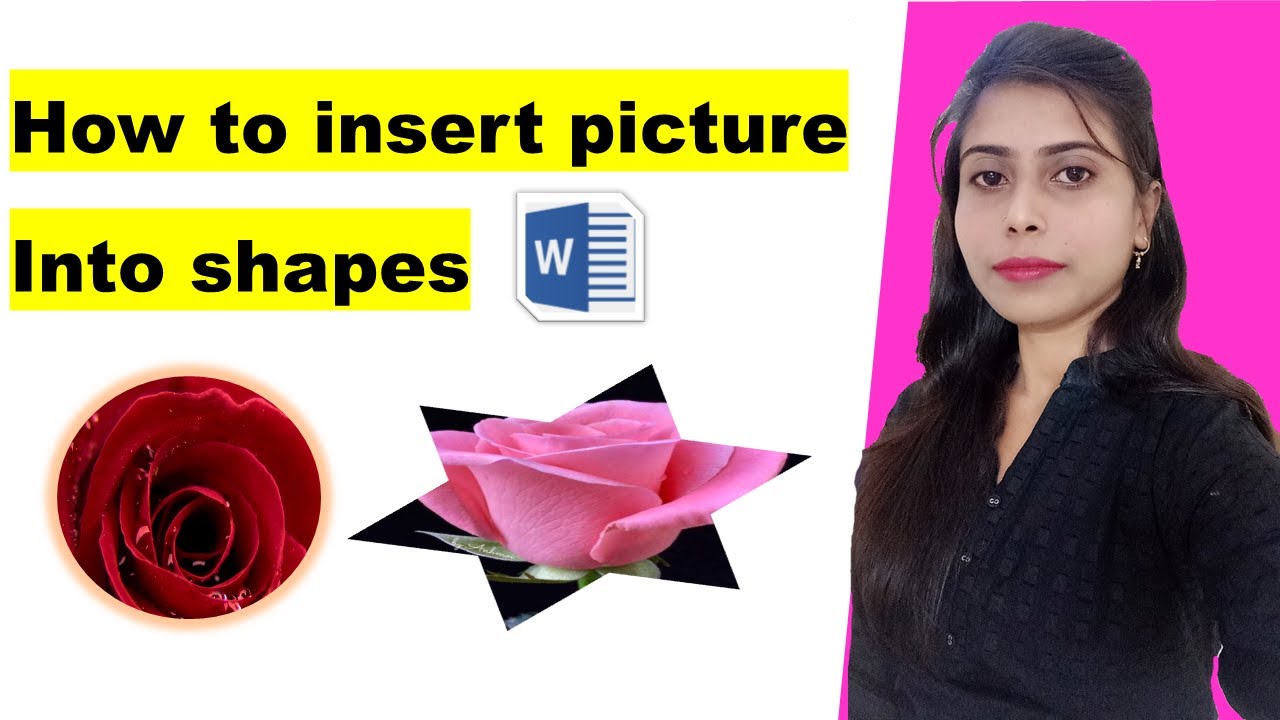 How to Insert Picture into shapes and customize picture. - YouTube