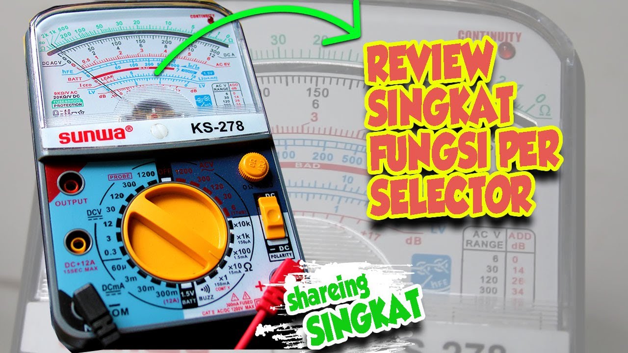 fungsi setiap selektor pada multitester || cara menggunakan multitester ...