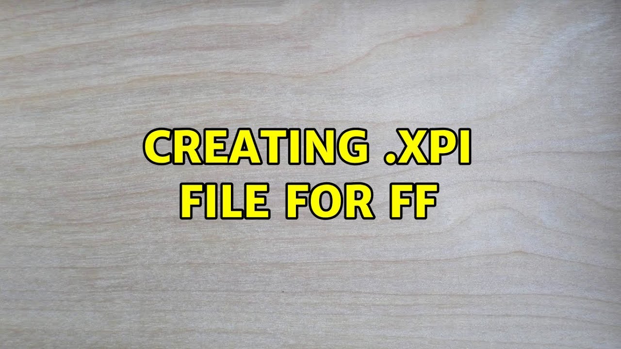 Ubuntu: Creating .xpi file for FF - YouTube