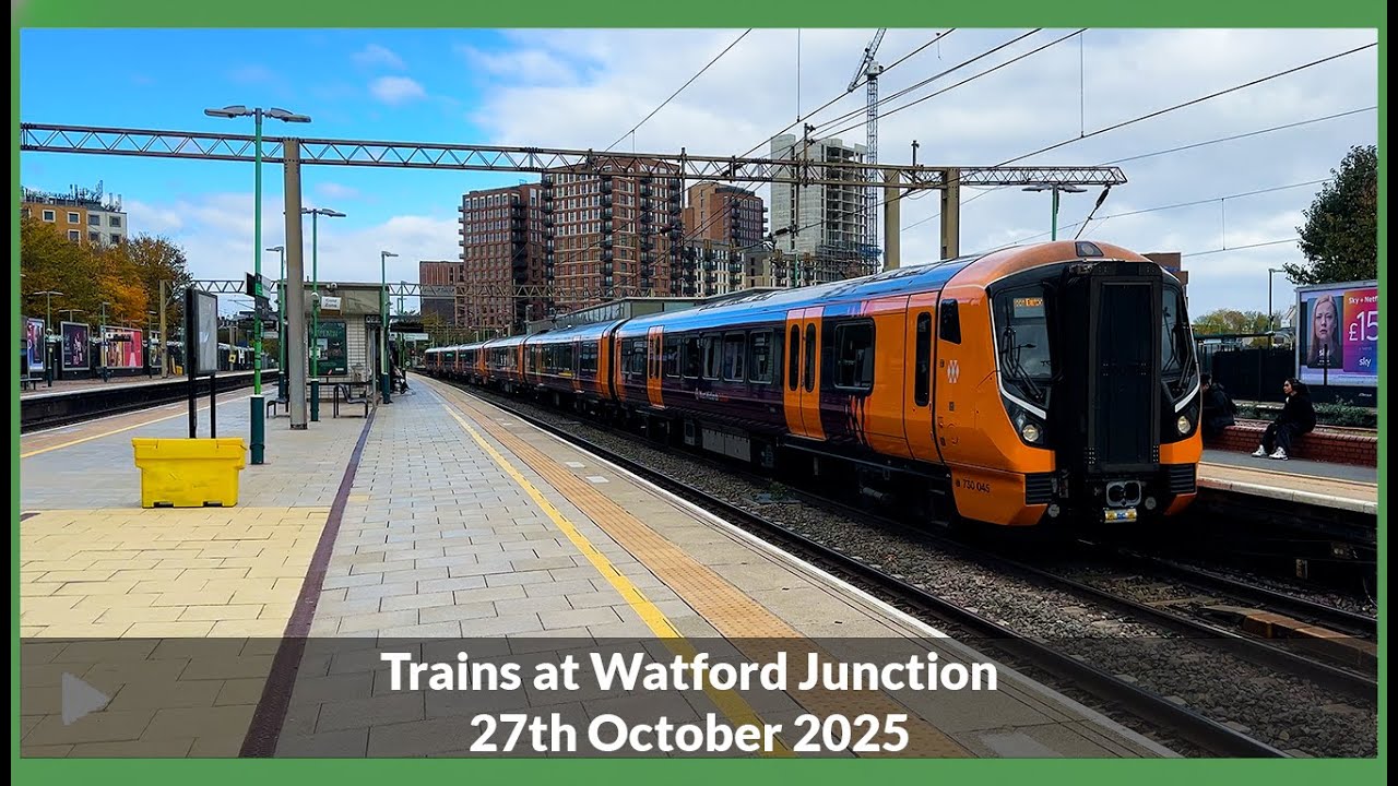 Trains at Watford Junction | Mainline, Overground & Freight in 4K (27 ...