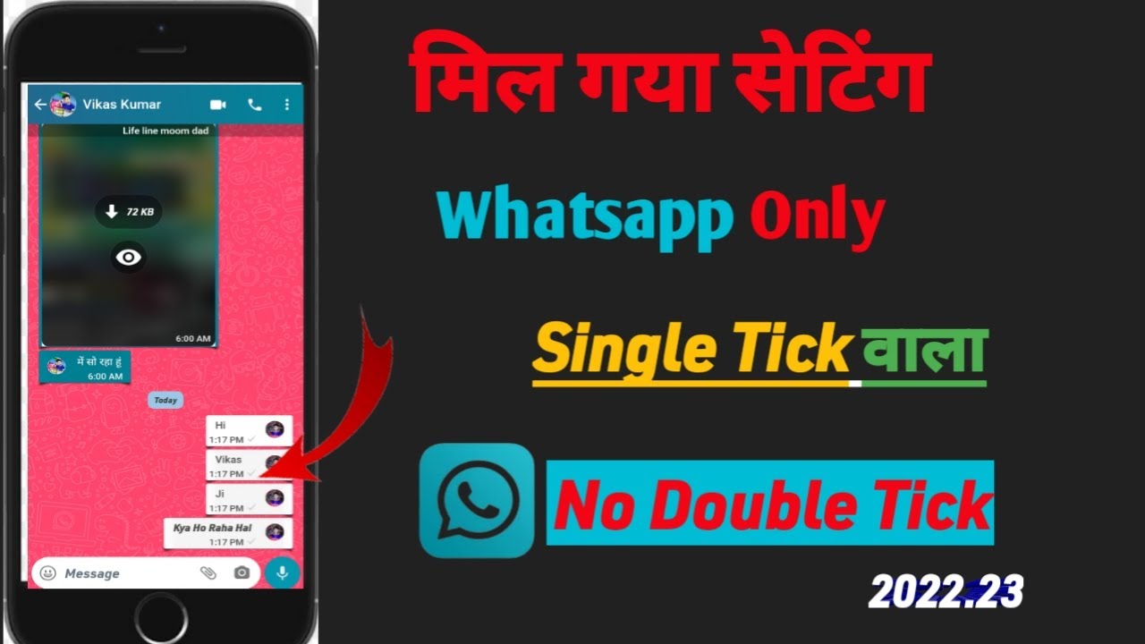 Whatsapp No Double Tick Setting 2022/ Whatsapp Single Tick Only Hide ...
