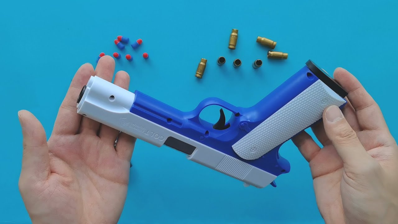 How to Use Glock M1911 Shell Ejection Soft Bullet Toy Gun - YouTube