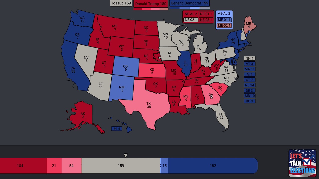The 2020 Electoral Map As of Today, March 11th, 2019 - YouTube