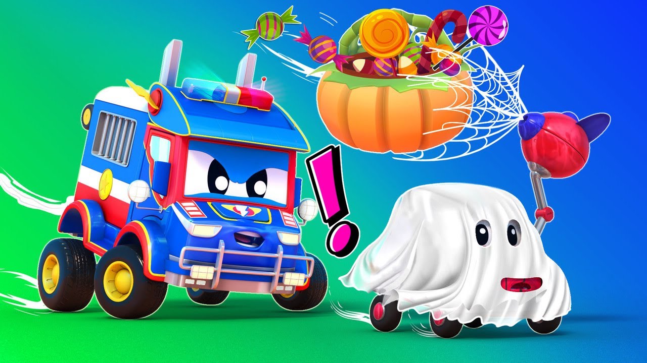 HALLOWEEN: Super CAMION NINJA vs. FANTASMA - Auto City - Dibujos ...