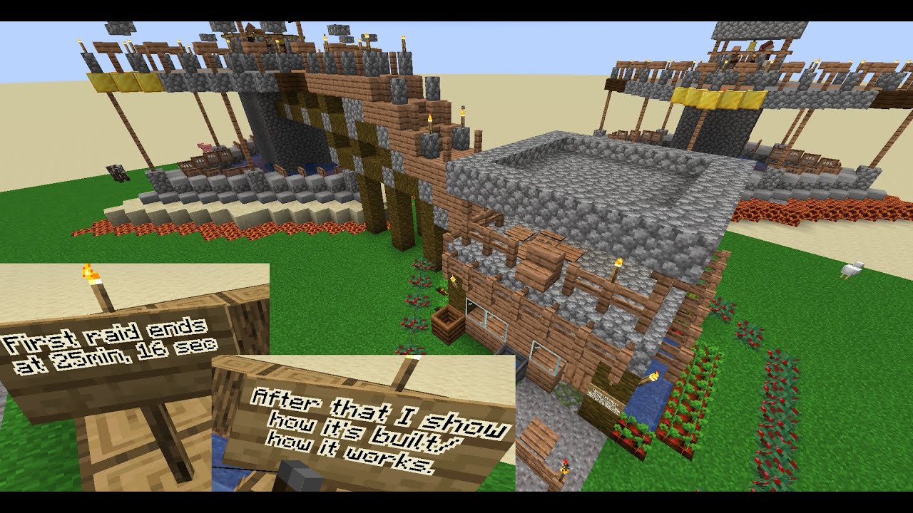 A basic Minecraft raid tower (video #2) - YouTube