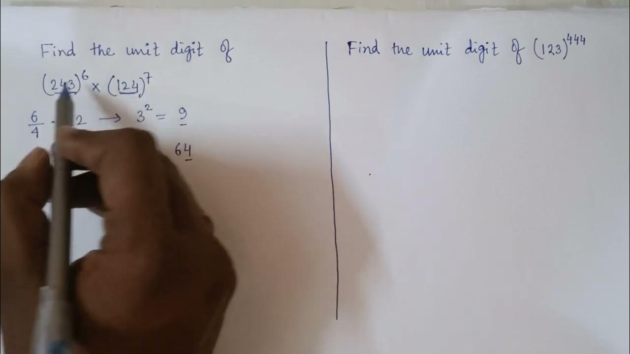 How to find unit digit of a big number/exponent number - YouTube