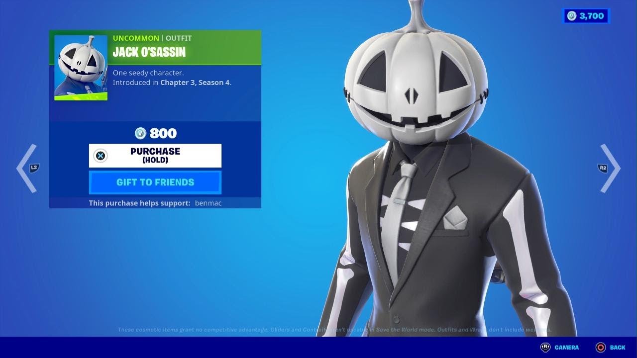 Fortnite Item shop October 29 2022 jack o assassin - YouTube