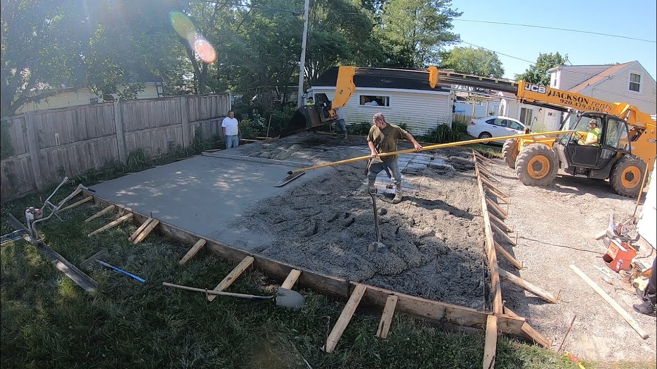 Garage Build Part 1 - Excavation and Concrete - YouTube
