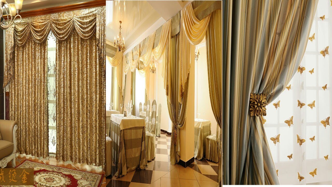stylish Gold Collection Curtains Designs for Home - YouTube