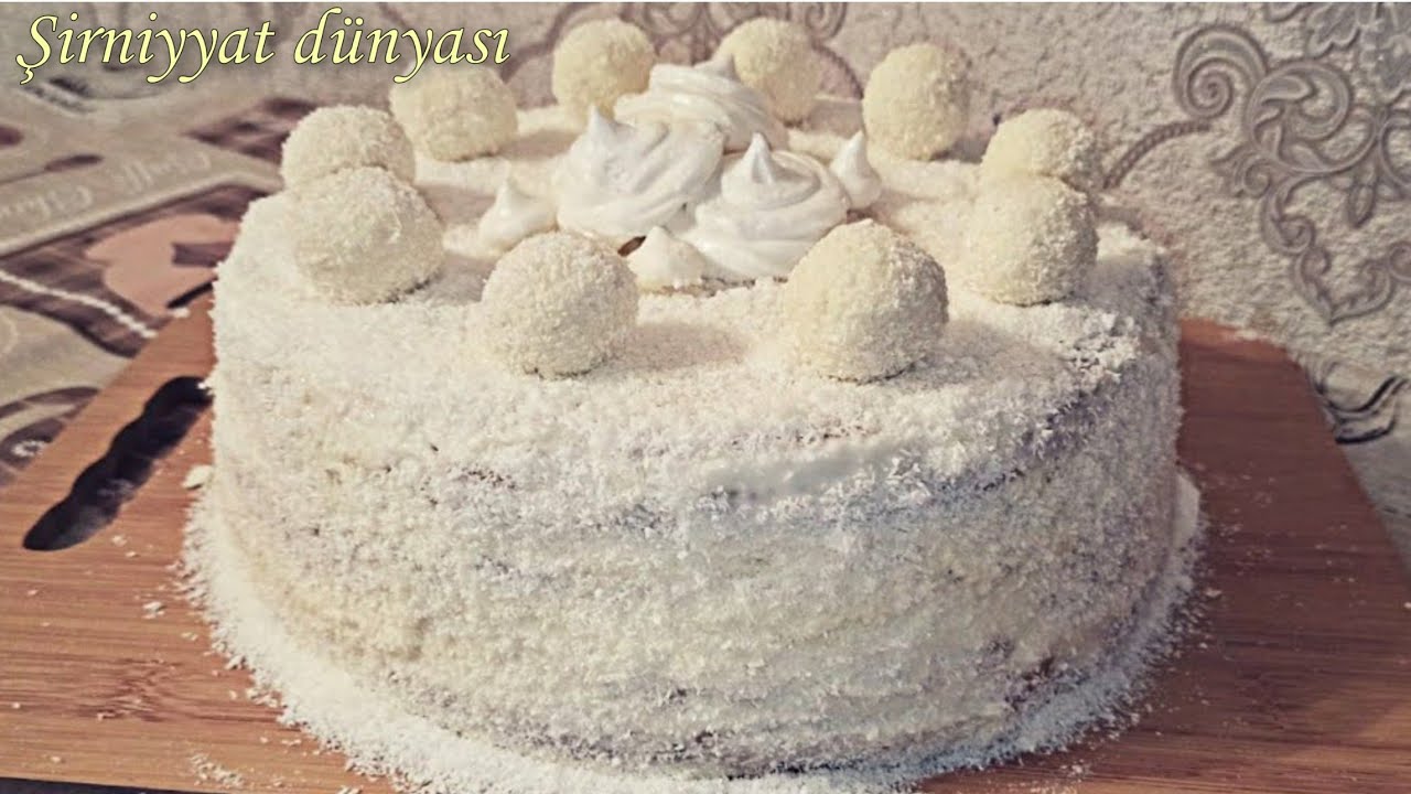 💞RAFAELLO TORTU | TORT RESEPTI | Raffaello cake - YouTube