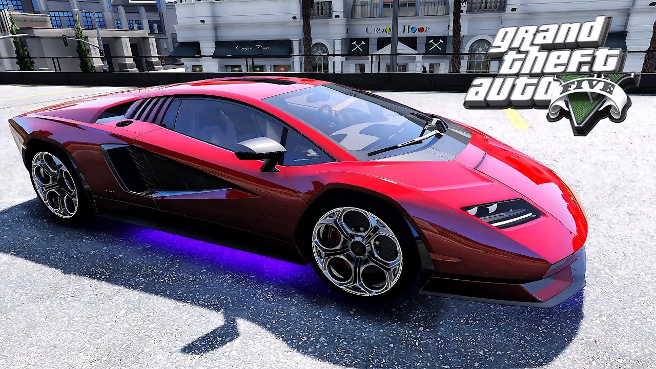 GTA V Lamborghini Countach LPI 800-4 Showcase | Ultimate Supercar Mod ...