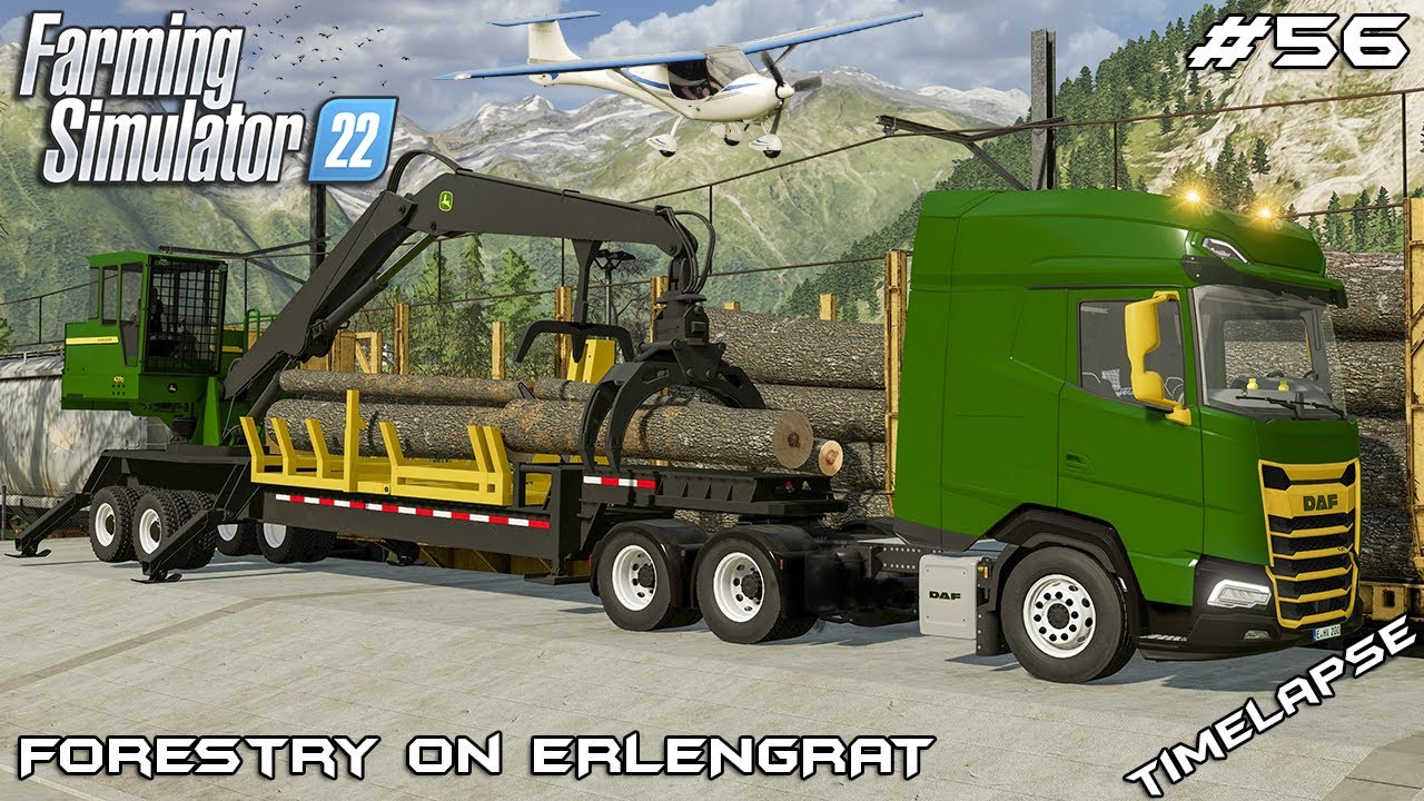 Cutting LOGS w/ John Deere 437D SawBuck | Forestry on ERLENGRAT ...