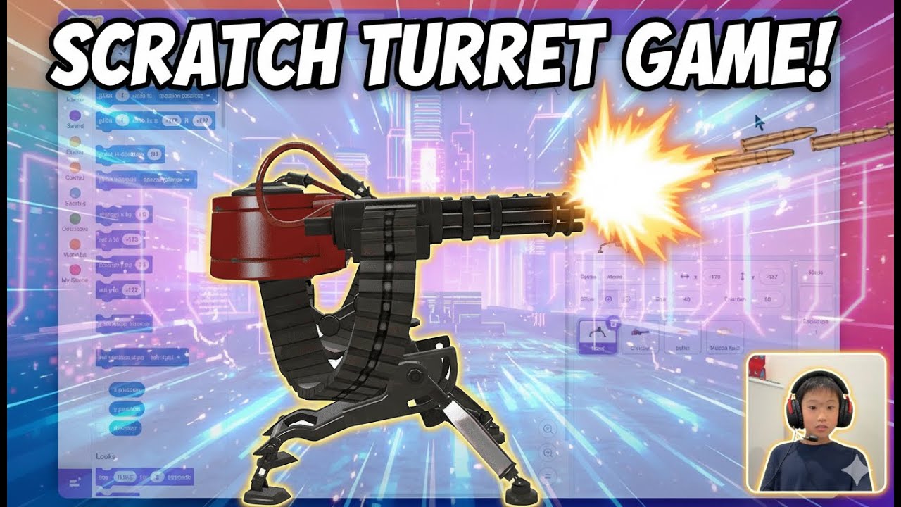 Making a Turret Game in SCRATCH! #scratchcoding #scratchforkids #turret ...