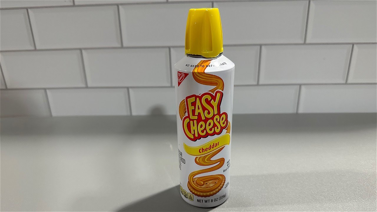 Easy Cheese Cheddar Cheese Spray 8 Oz Can YouTube