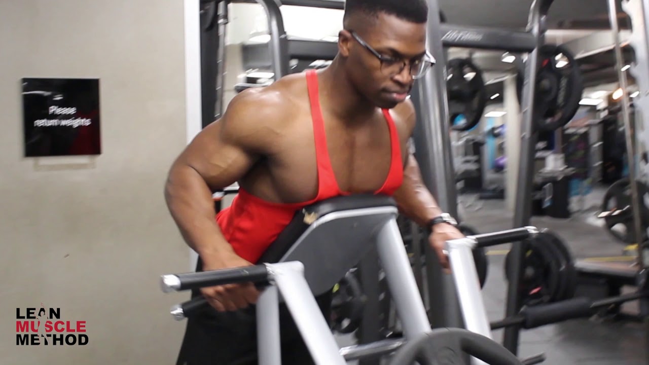 Chest Supported T Bar Low Row - YouTube