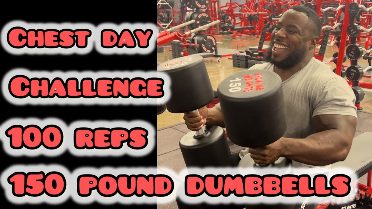 150 pound Dumbbells for 100 Reps - YouTube