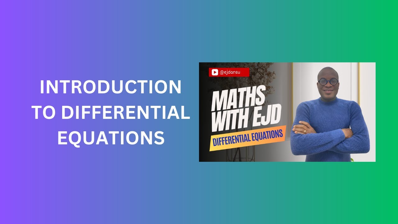 1. Introduction to Differential Equations - YouTube