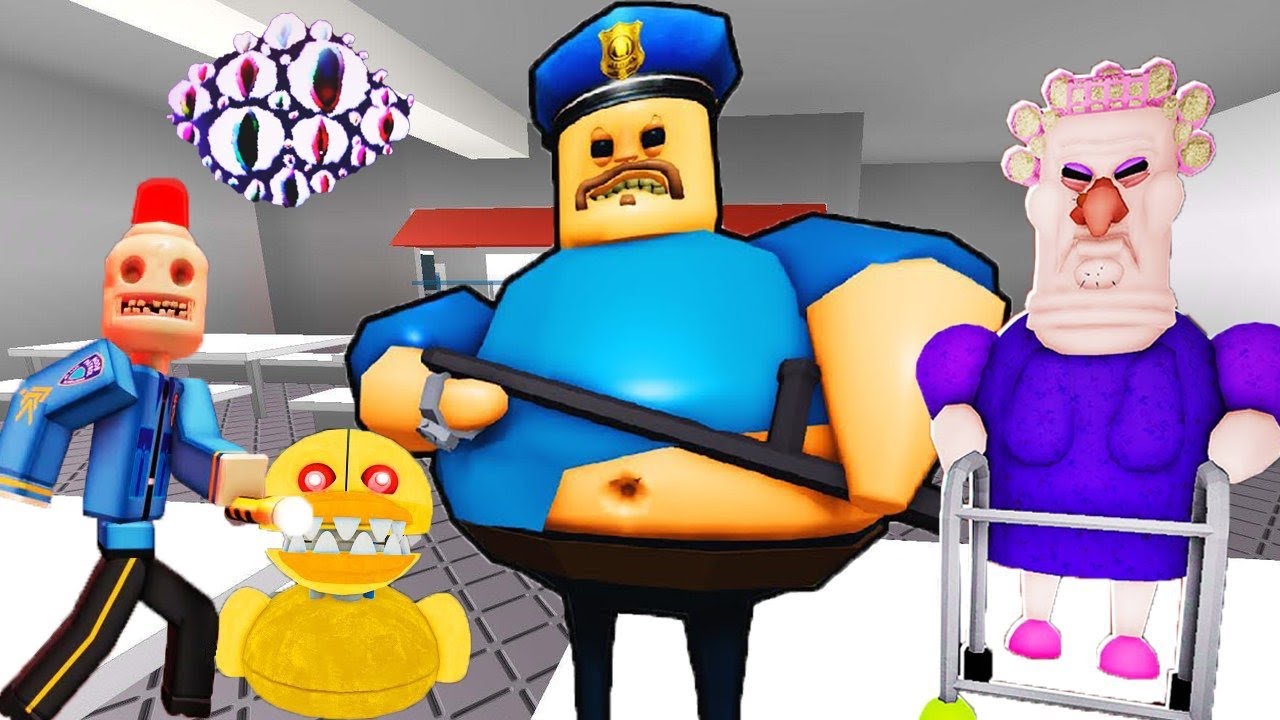 ROBLOX Scary Obby - Mr Alien's, Barry's Prison, Siren Cop's, Miss ...