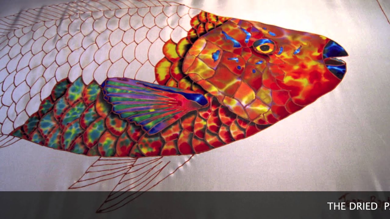 JEAN-BAPTISTE FINE ART ON SILK - FISH - YouTube
