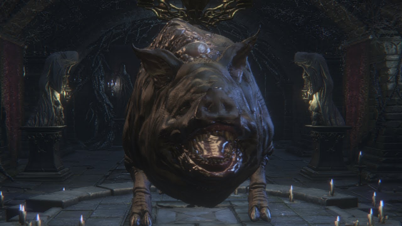 Bloodborne Bosses Maneater Boar - YouTube