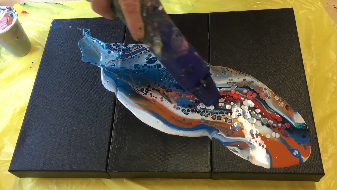 Acrylic pouring - YouTube