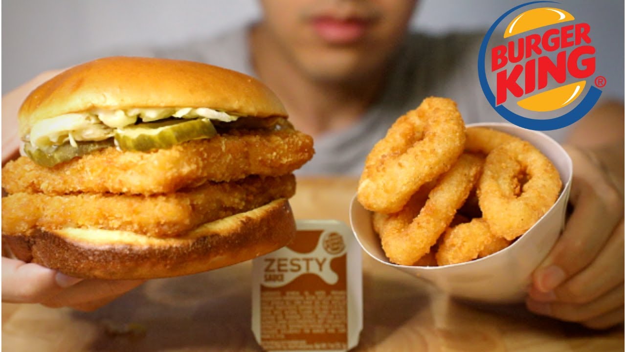 ASMR - BURGER KING'S DOUBLE BIG FISH SANDWICH - YouTube