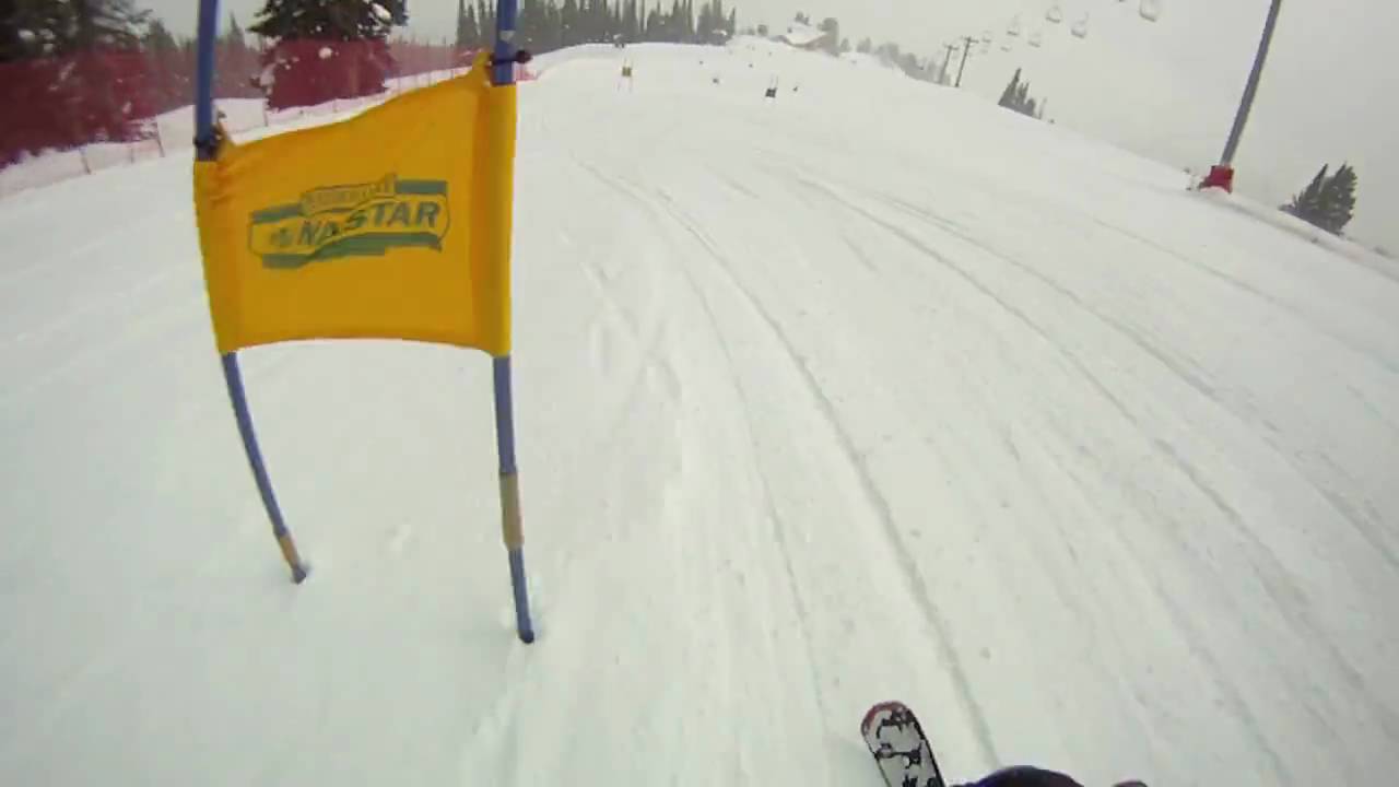 Ski Racing with Helmet Cam (NASTAR) - YouTube