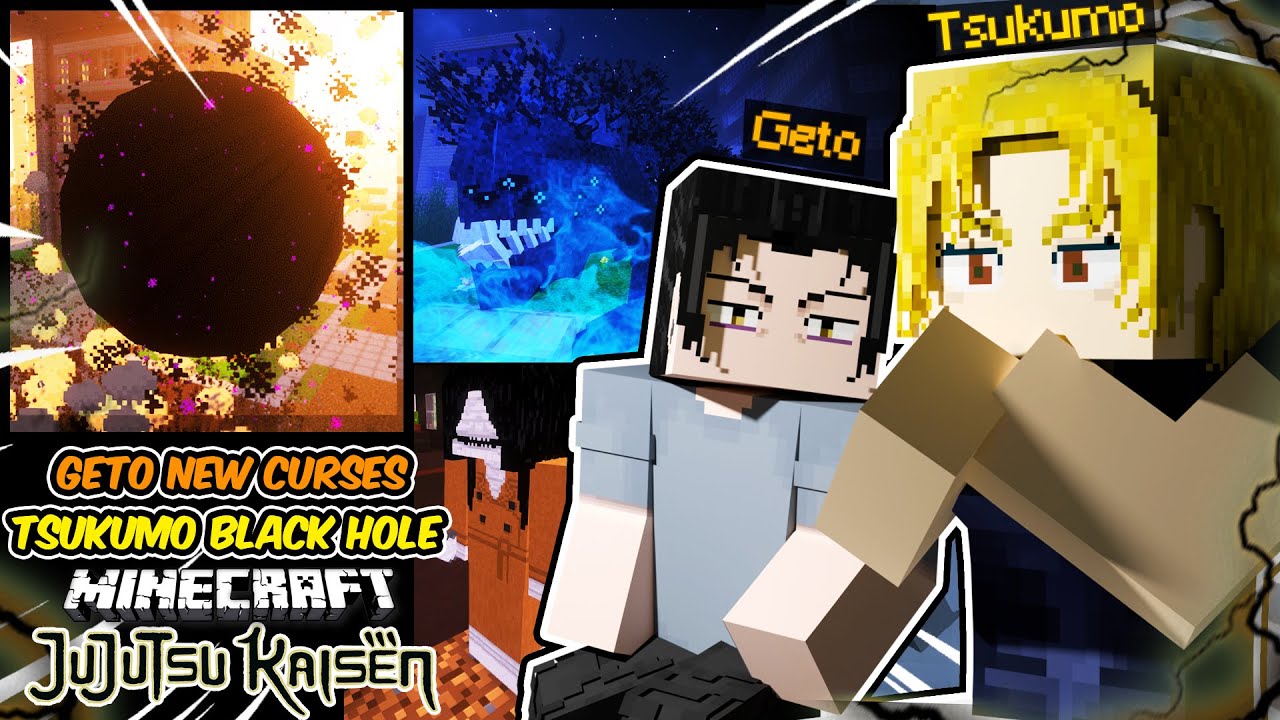 Tsukumo Yuki's BLACK HOLE and New CURSES of Geto Suguru in Minecraft Jujutsu Kaisen! - YouTube
