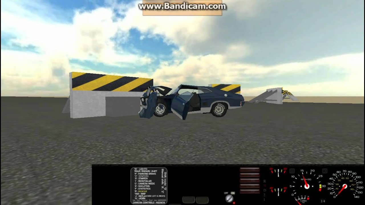 1973 Ford Falcon XB GT Coupe crash test R.o.R - YouTube