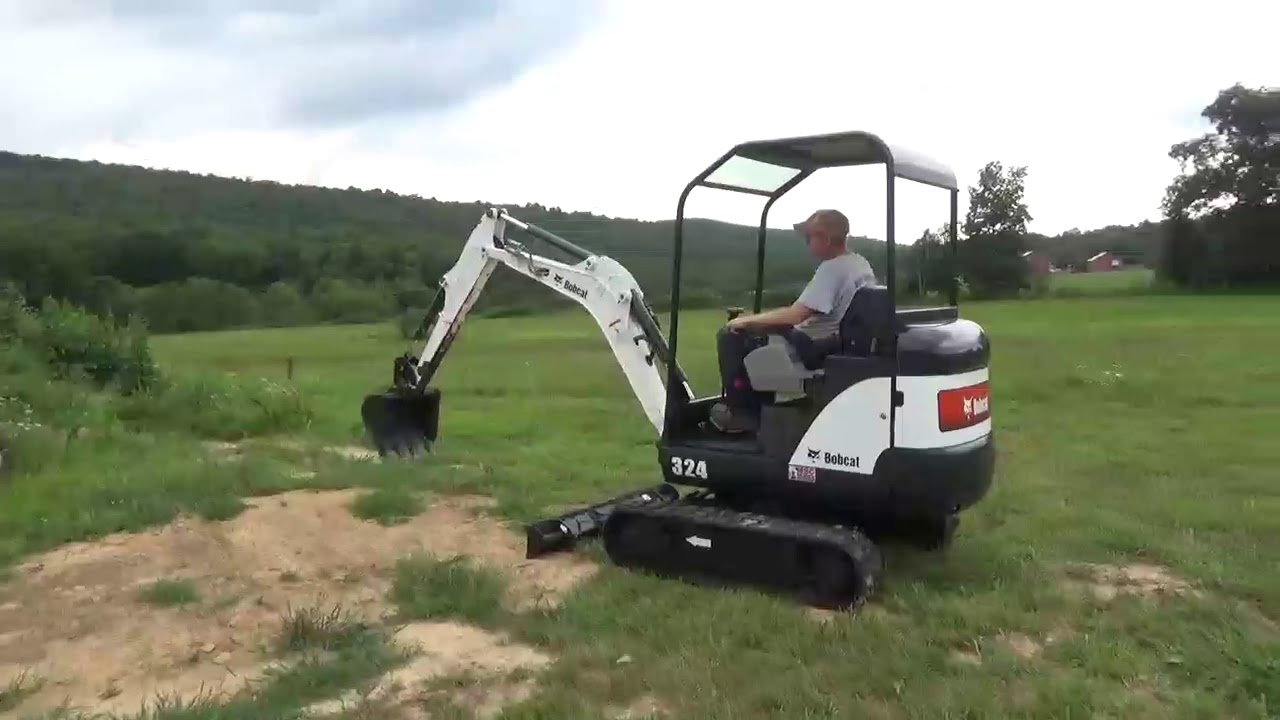 2013 Bobcat 324 M Series Mini Rubber Track Excavator Kubota Diesel Push ...