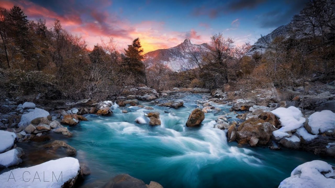 Nature sound,relaxing music and river sound,Peaceful Forest River - YouTube
