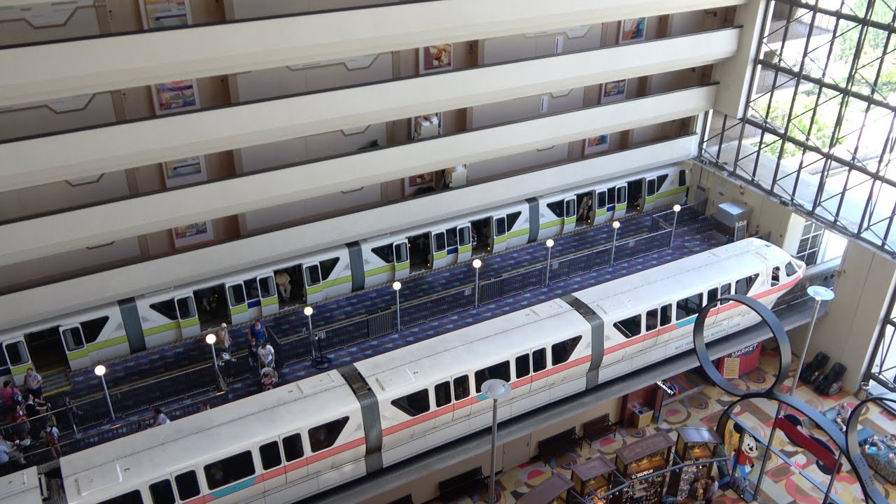 Monorails at Disneys Contemporary Resort - YouTube