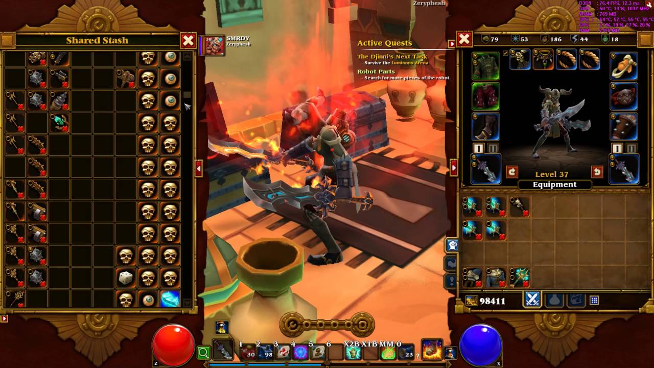Torchlight II: Meh inventory - YouTube