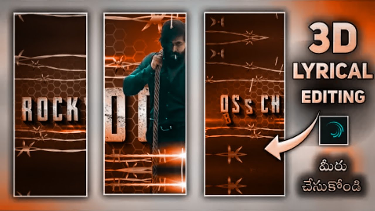 🔥3D cinematic Lyrical video editing in alight motion Trending 3D camera ...
