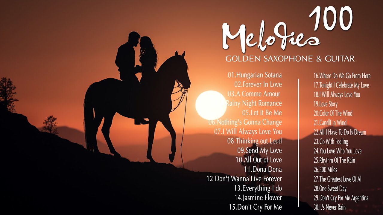 THE 100 MOST BEAUTIFUL MELODIES IN HISTORY - Golden Saxophone & Guitar ...