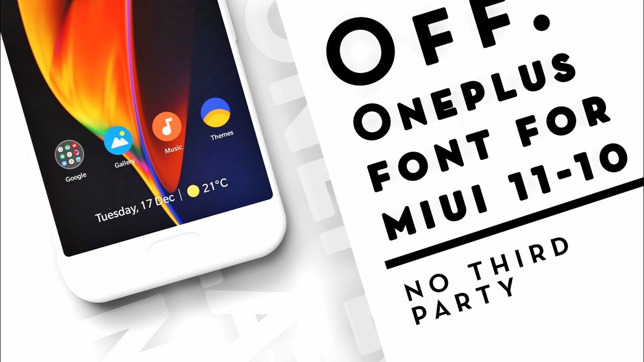 Oneplus Font For Miui 11/10/9_No Third Party_Available in Theme Store ...