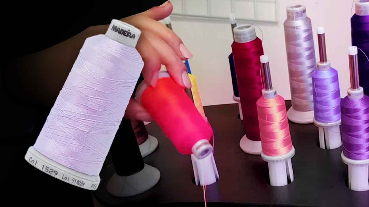 How To Change Out Thread On A Melco BRAVO Embroidery Machine - YouTube