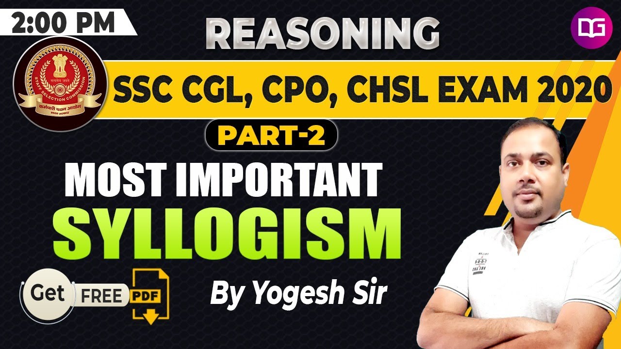 Syllogism Reasoning Questions | SSC CGL | CPO | CHSL 2020 | Reasoning ...