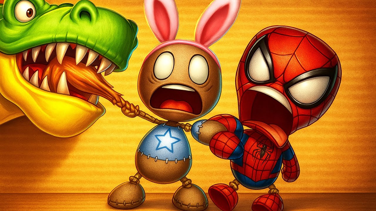 The T-Rex VS Spider Buddy - Kick The Buddy - YouTube