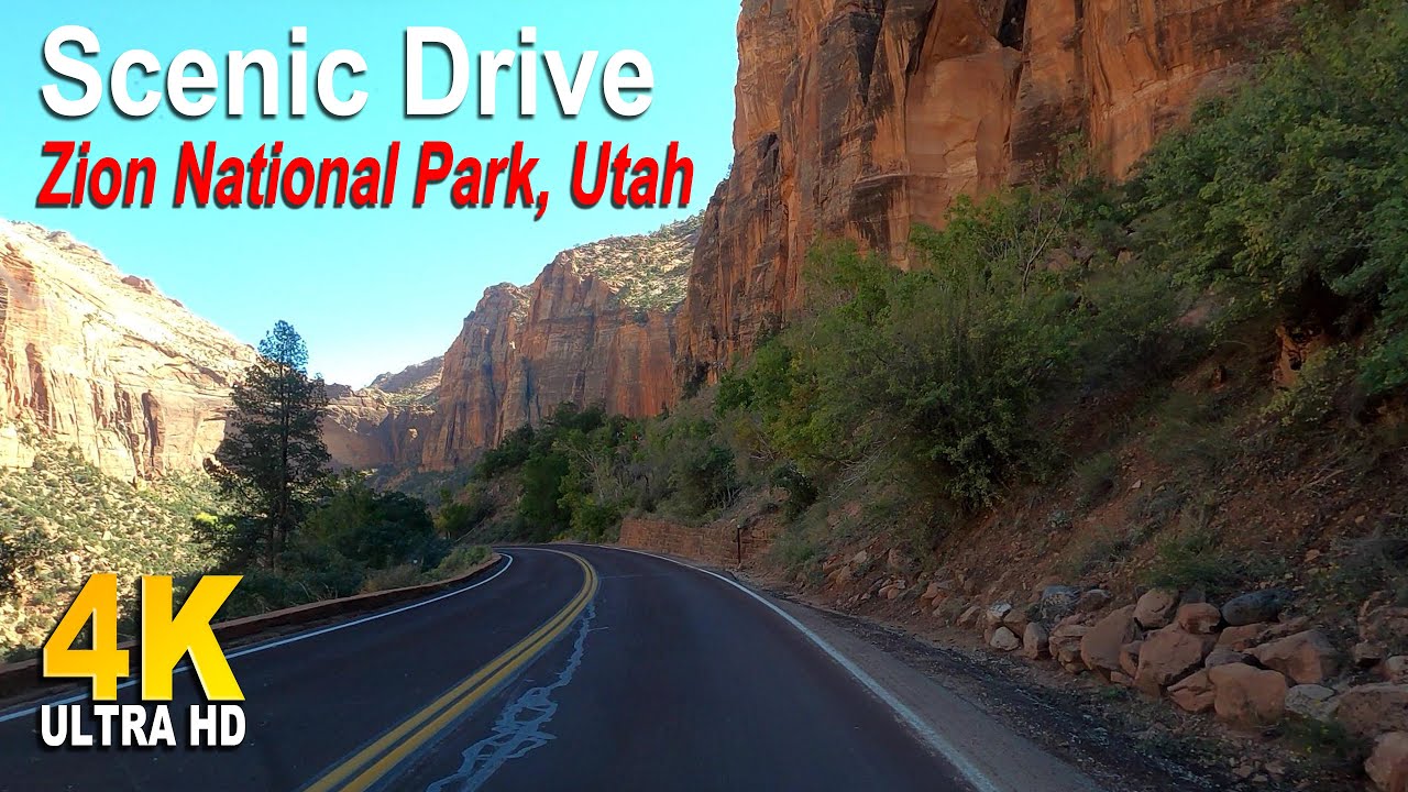 4K Scenic Relaxation Drive in Zion National Park - YouTube