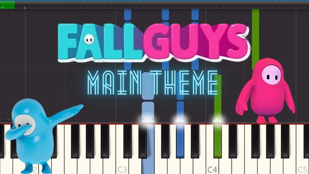 Fall Guys - Everybody Falls Main Theme Synthesia Piano Tutorial (With ...