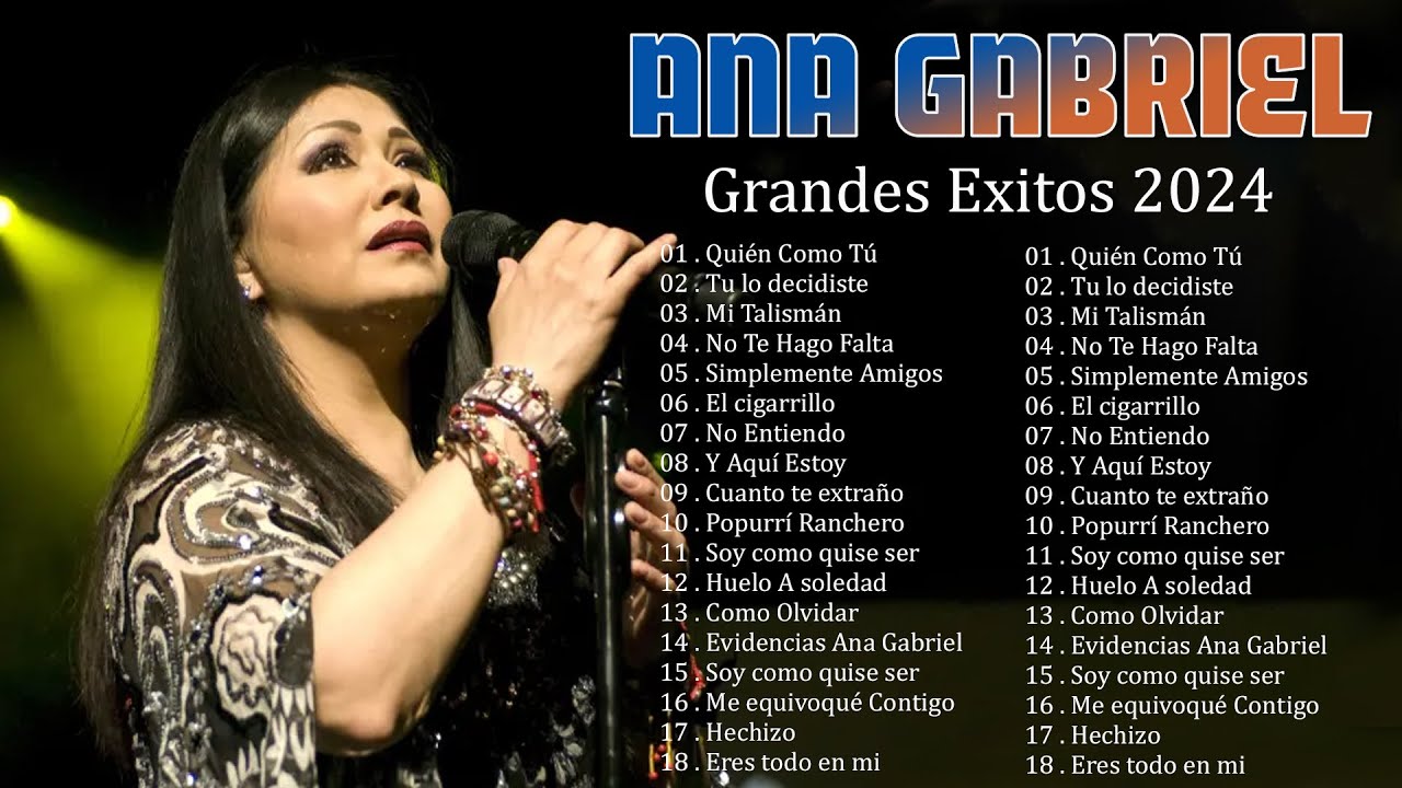 ANA GABRIEL 30 GRANDES ÉXITOS ENGANCHADOS MIX ~ LAS MEJORES CANCIONES ...