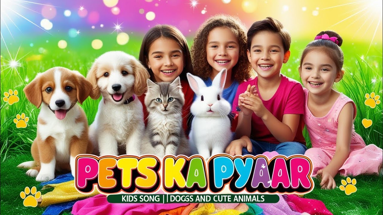Pets Ka Pyaar | Kids Song Cat and Cute Animals | Cute Pets Song - YouTube
