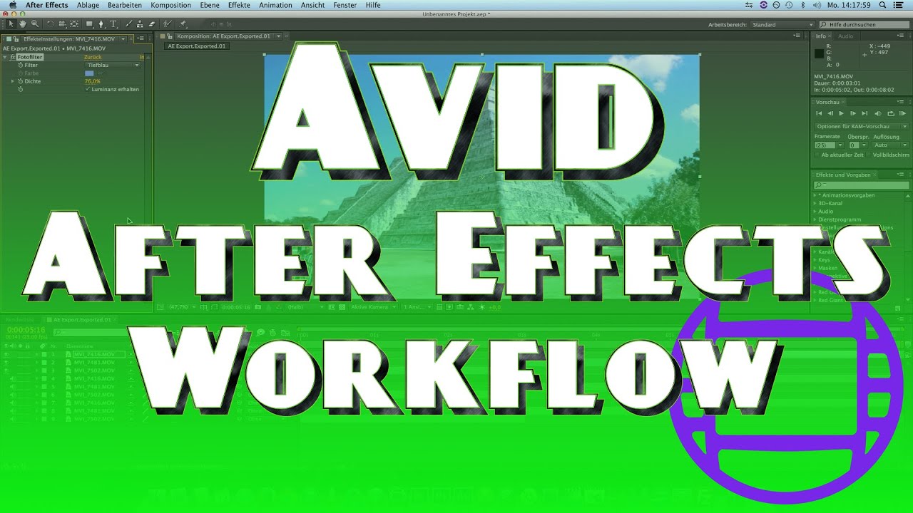 Avid Tutorial - Media Composer & After Effects Workflow GERMAN - YouTube