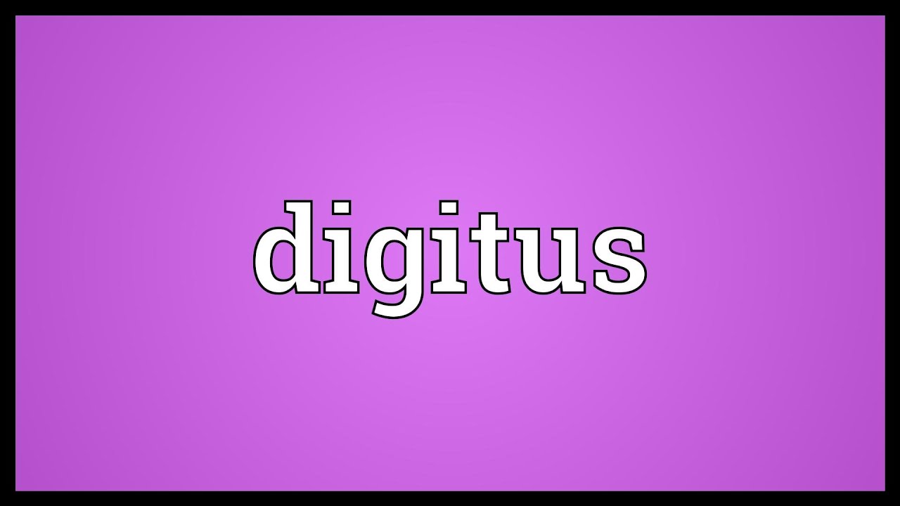 Digitus Meaning - YouTube